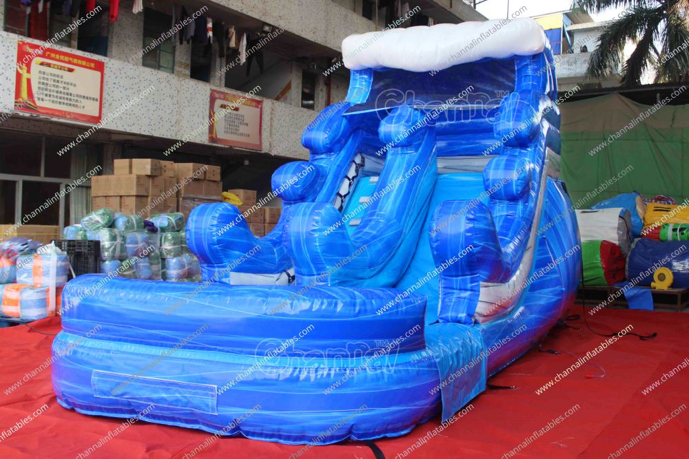 Blue Waves Water Slide - Channal Inflatables
