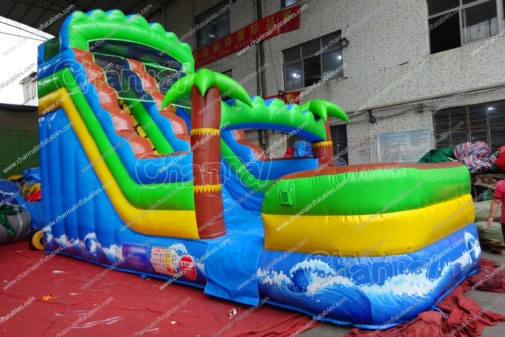 Palm Ocean Inflatable Water Slide - Channal Inflatables