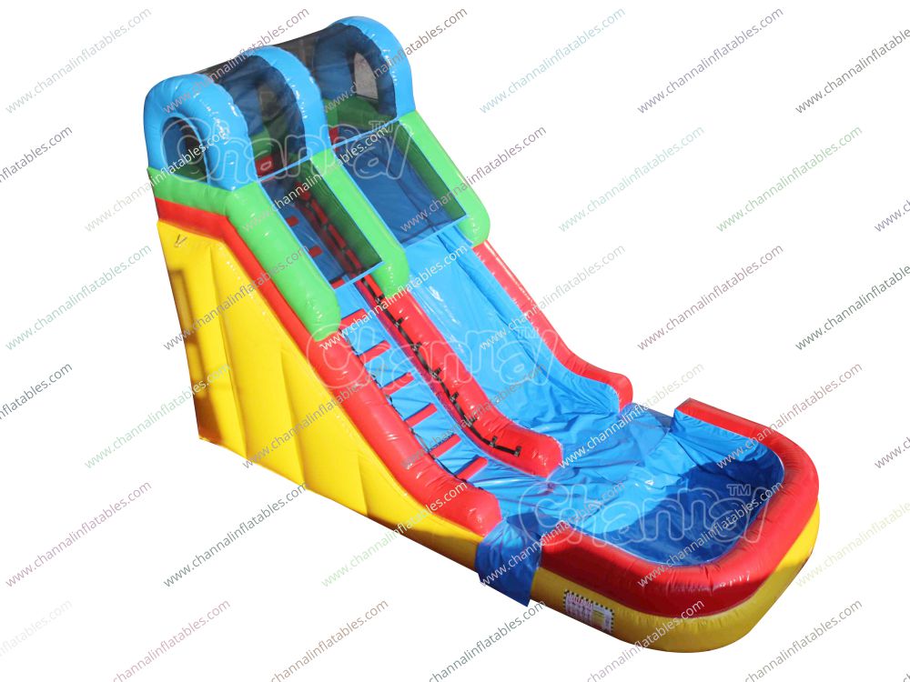 Four Colors Water Slide - Channal Inflatables