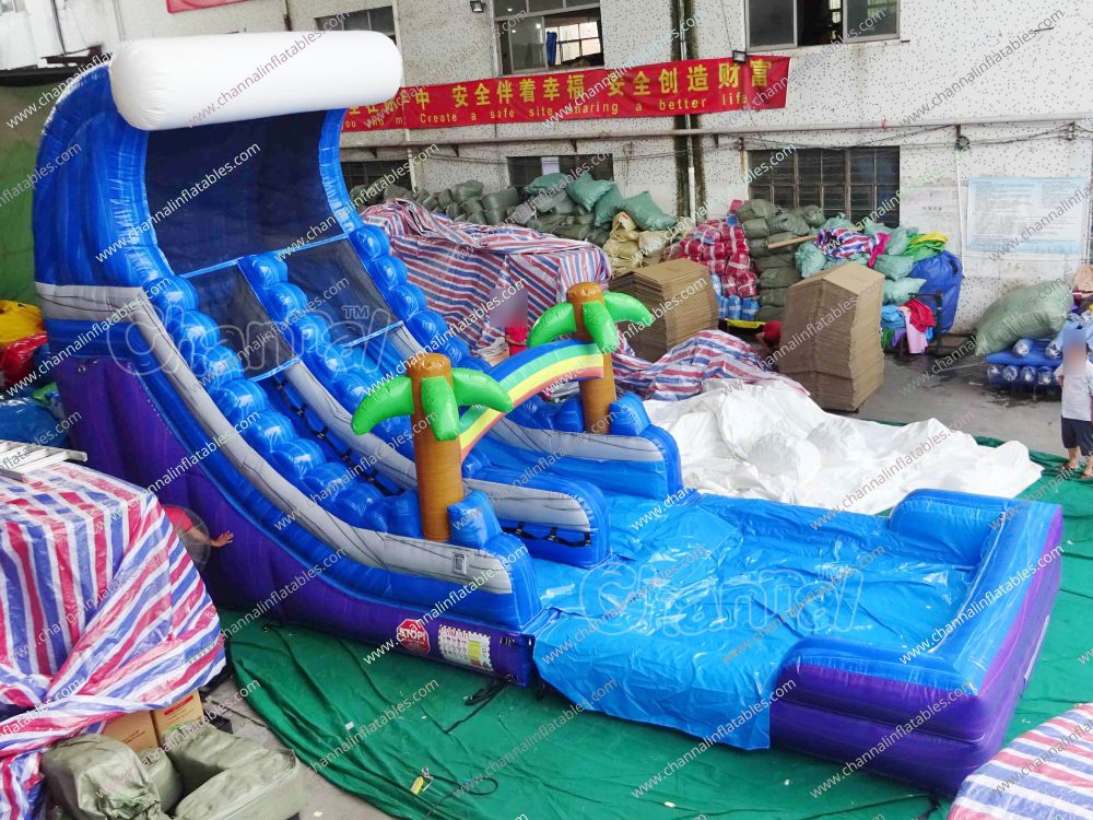 Tropical Waves Inflatable Water Slide - Channal Inflatables
