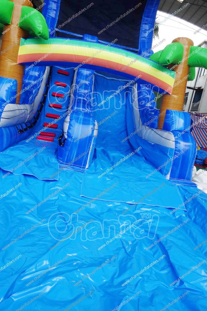 Tropical Waves Inflatable Water Slide - Channal Inflatables