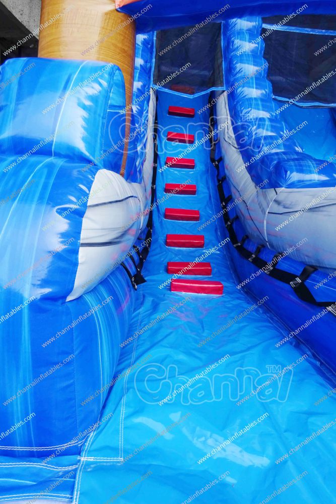 Tropical Waves Inflatable Water Slide - Channal Inflatables