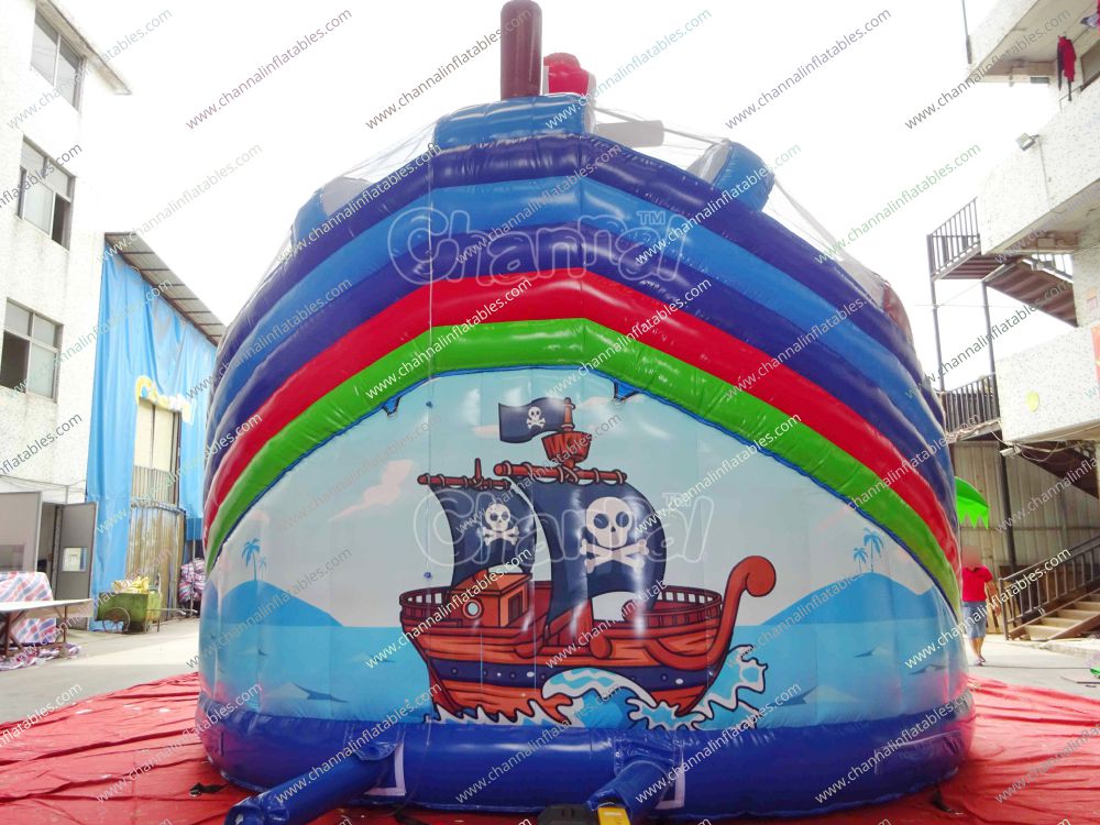 Pirate Backyard Water Slide Pool - Channal Inflatables