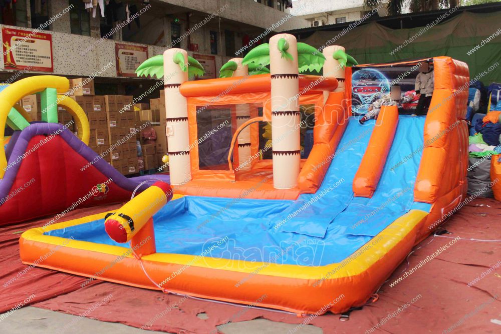 Cars Theme Kids Water Slide - Channal Inflatables