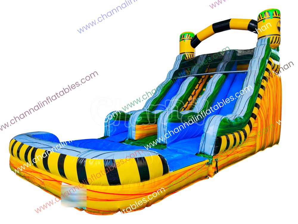 Nuclear Waste Inflatable Water Slide - Channal Inflatables
