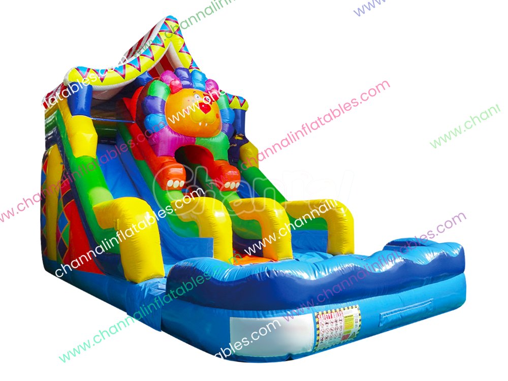 Circus Lion Inflatable Water Slide - Channal Inflatables