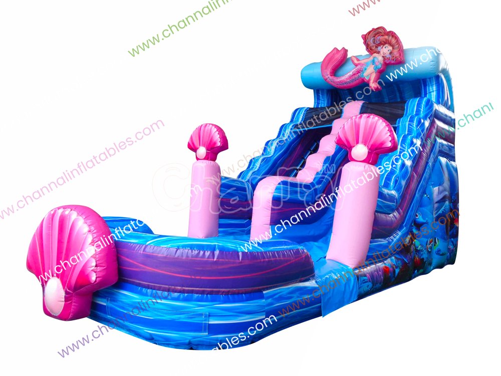Mermaid Pearl Inflatable Water Slide - Channal Inflatables