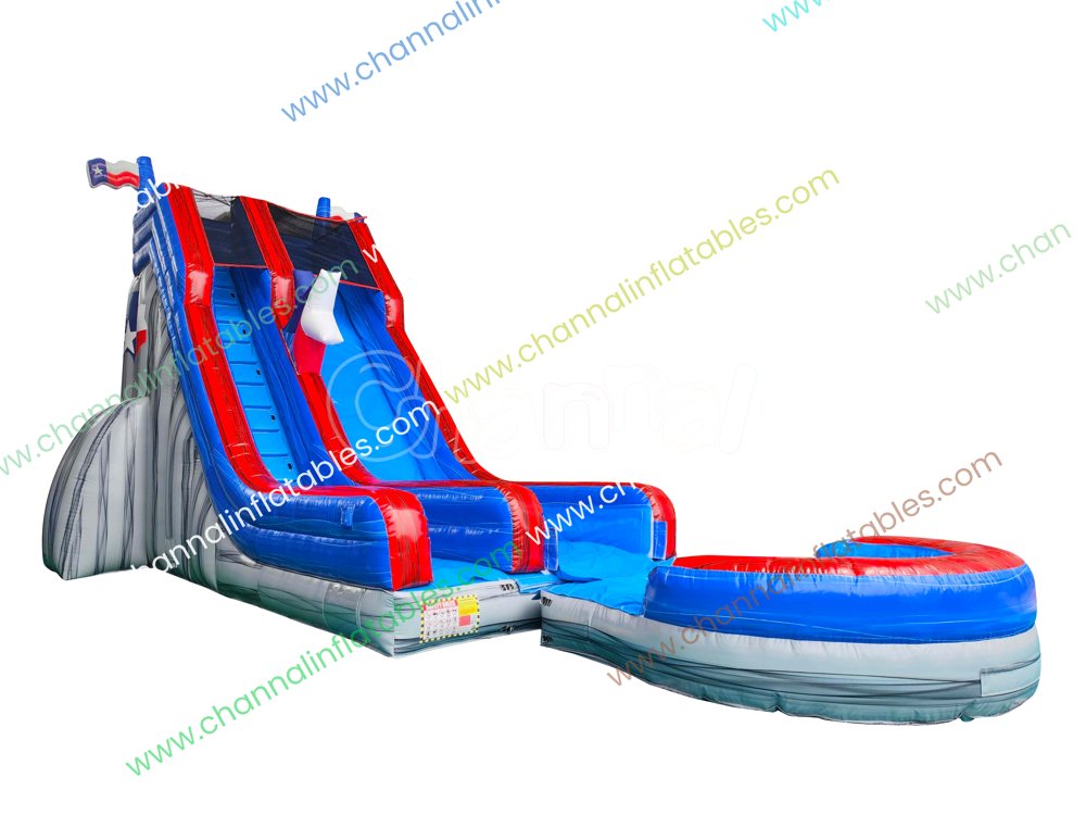 Lone Star Flag Inflatable Water Slide - Channal Inflatables