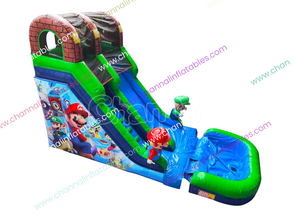 Super Mario Inflatable Water Slide - Channal Inflatables