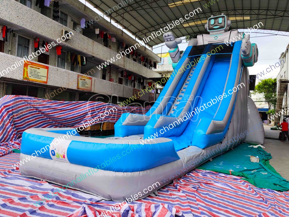 Robot Inflatable Water Slide - Channal Inflatables