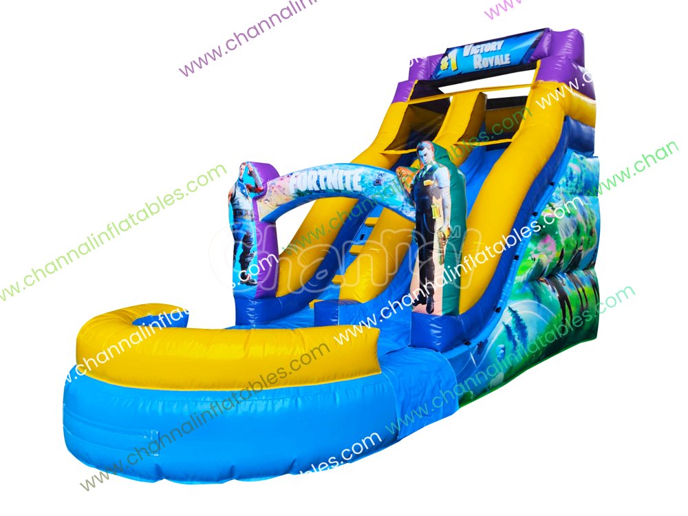 13ft Fortnite Water Slide - Channal Inflatables