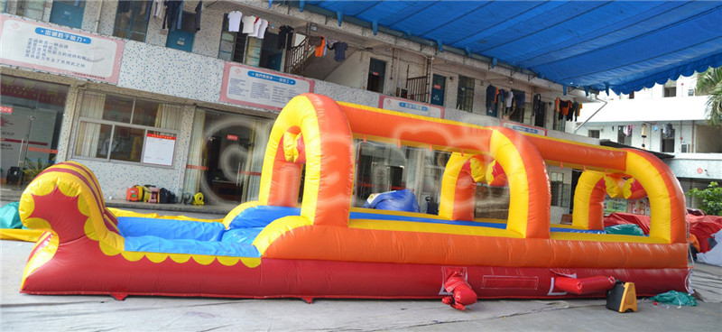 Inflatable Water Slip And Slide with Pool - Channal Inflatables