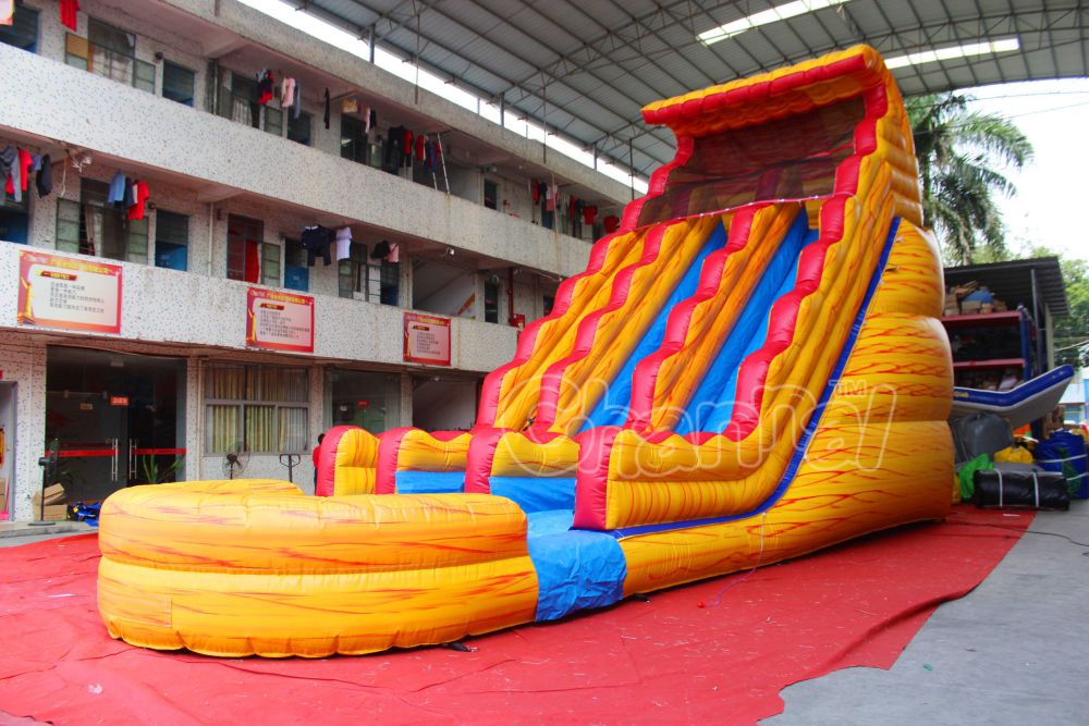 Flame Theme Inflatable Water Slide - Channal Inflatables