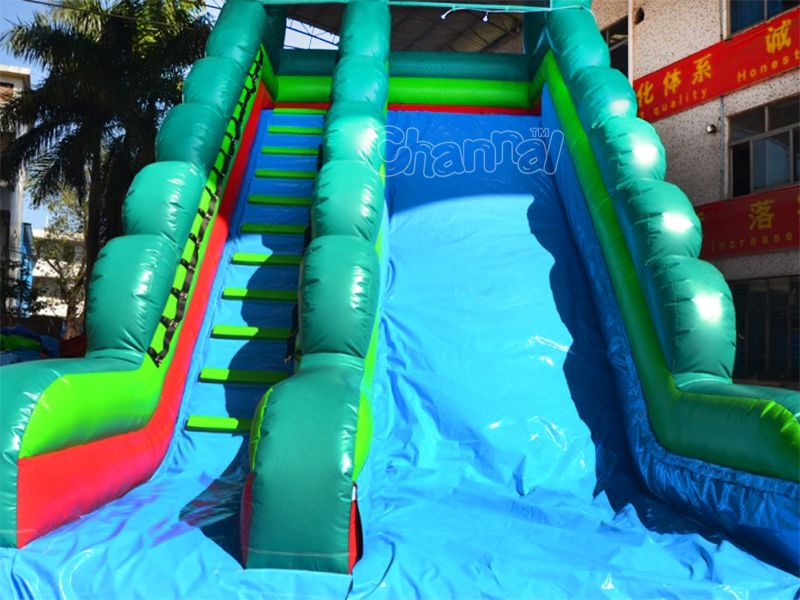 Cyan Tropical Inflatable Water Slide - Channal Inflatables