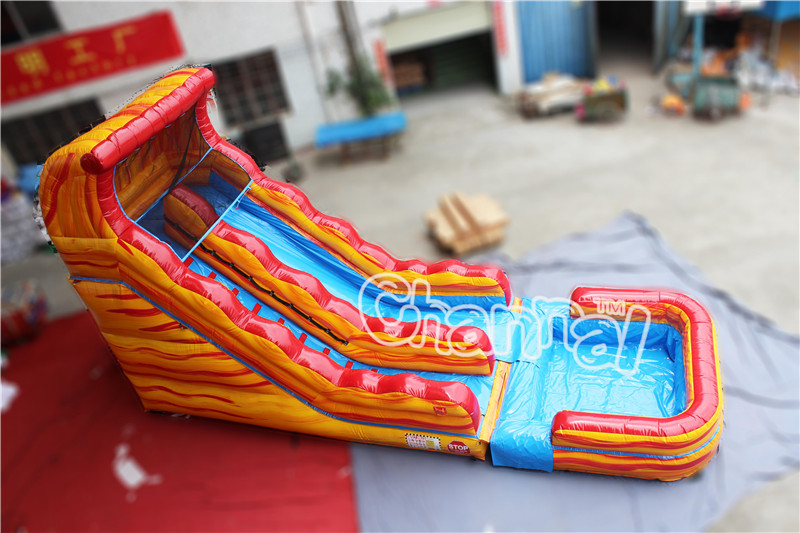 Volcano Inflatable Water Slide With Pool - Channal Inflatables