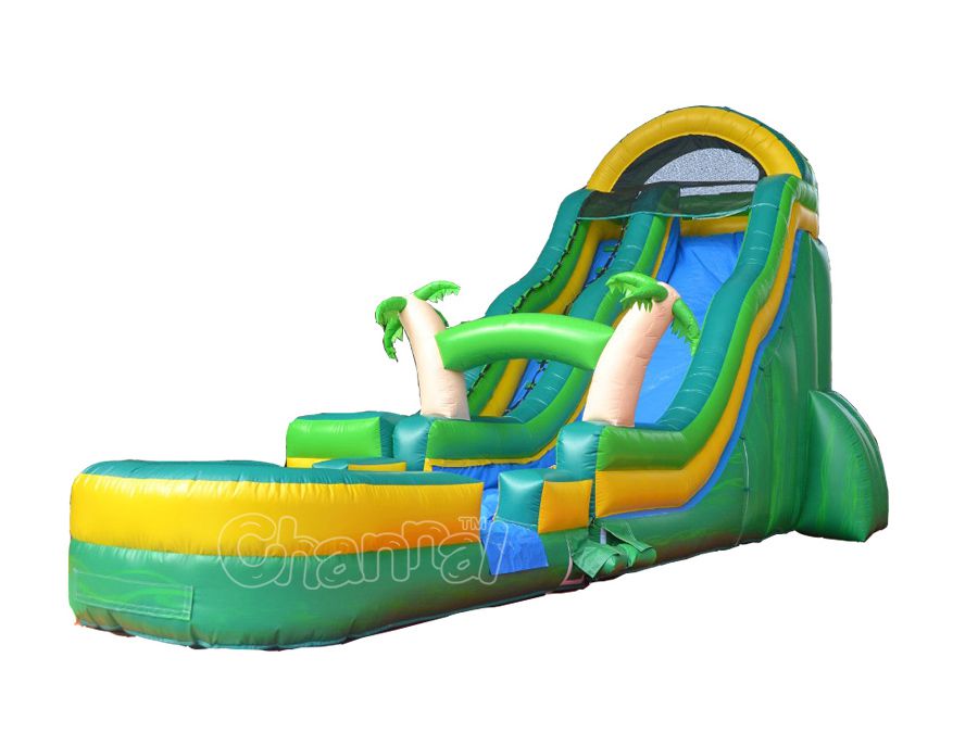 20' Tropical Theme Inflatable Water Slide - Channal Inflatables