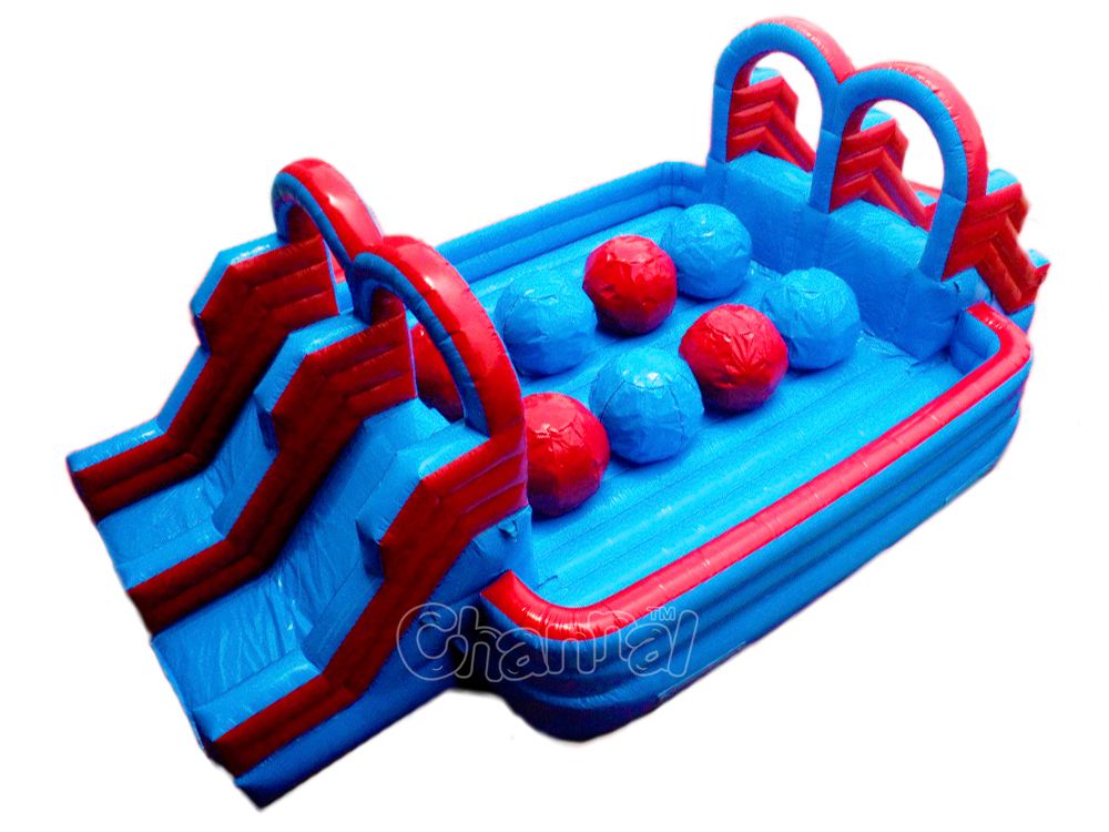 Dual Lane Inflatable Wipeout Course - Channal Inflatables